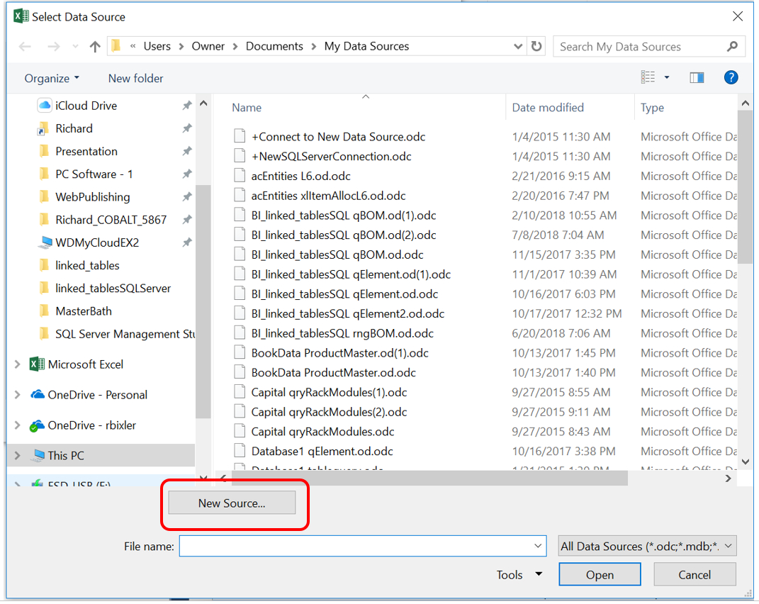 Using Excel with a Database